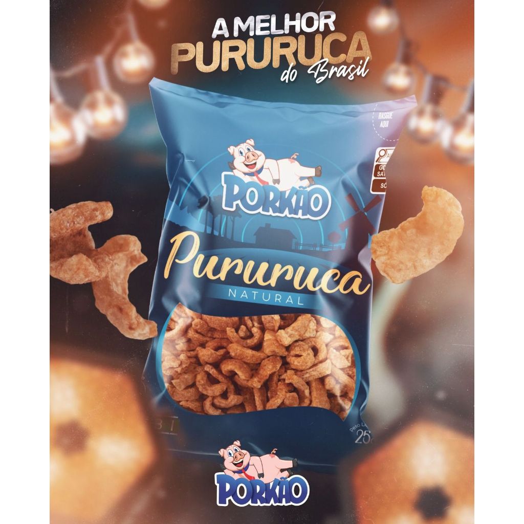 Pururuca Porkão 100g – Caixa c/ 6 Unidades | Crocância Premium | Ideal ...