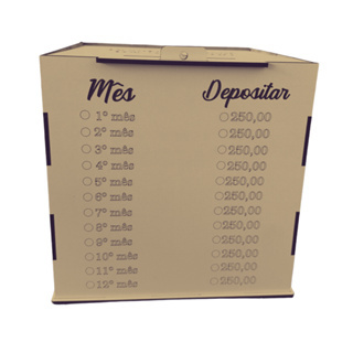 Cofre desafio mensal 3000 mil reais desafio ano anual caixa dinheiro ...