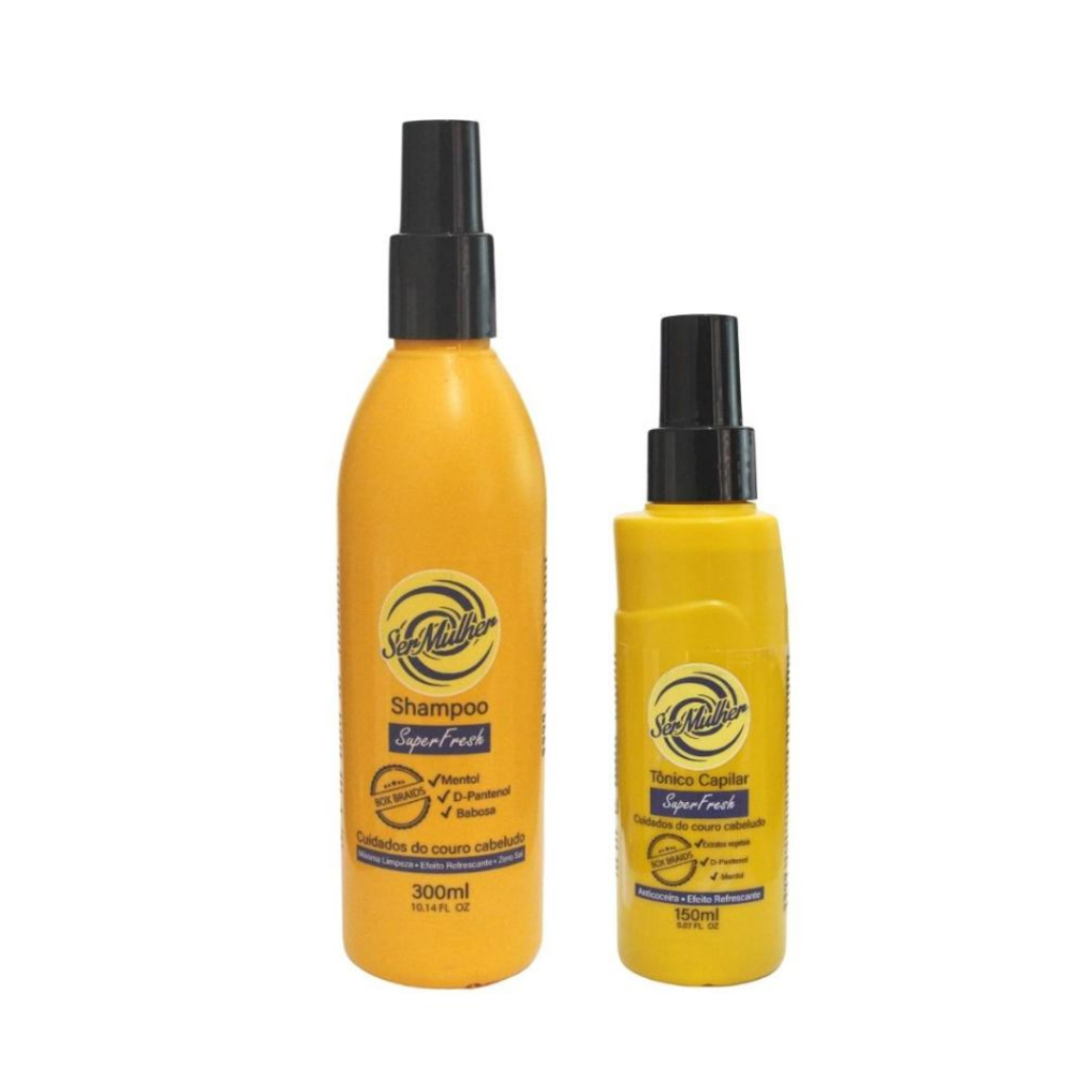 Kit Super Fresh - SHAMPOO E TÔNICO - SER MULHER | Shopee Brasil
