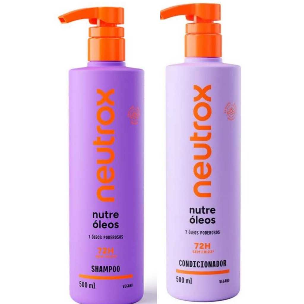 KIT NEUTROX NUTRE ÓLEOS SHAMPOO+CONDICIONADOR 500ML(CADA) | Shopee Brasil