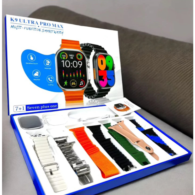 Relógio Smartwarch K9 Ultra Pro Max Com 7 Pulseiras | Shopee Brasil