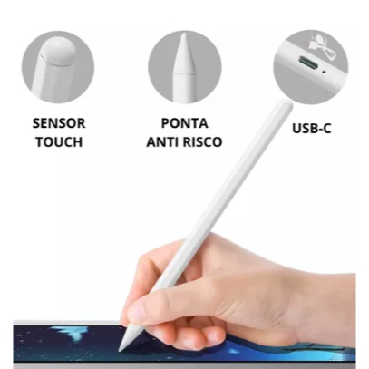 kit 3 Caneta Stylus Universal Para Tablet E Smartphone Android Ios ...
