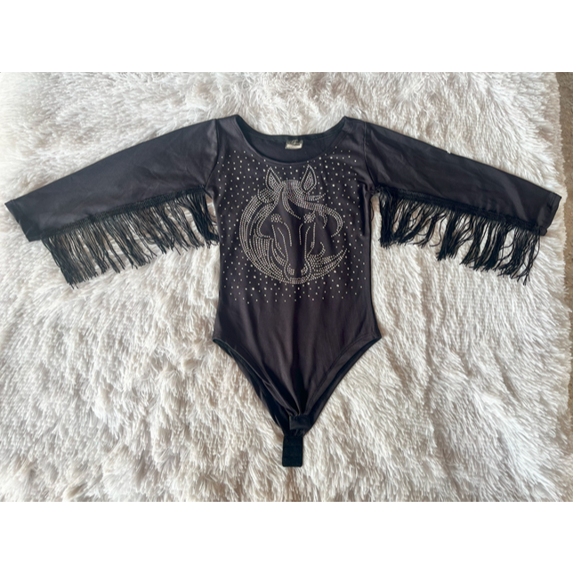 Body Ana Castela Country Infantil Menina | Manga Longa com Franja ...