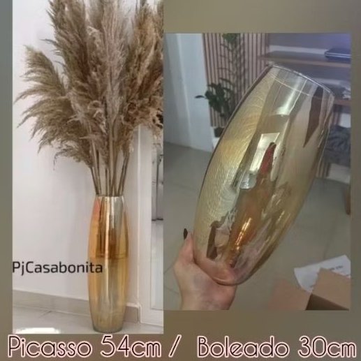 Picasso 54cm âmbar/ Boleado 30cm âmbar de vidro | Shopee Brasil