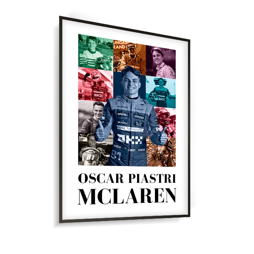 Quadro Decorativo Sem ou Com Moldura Fórmula 1 F1 Piloto Oscar Piastri ...