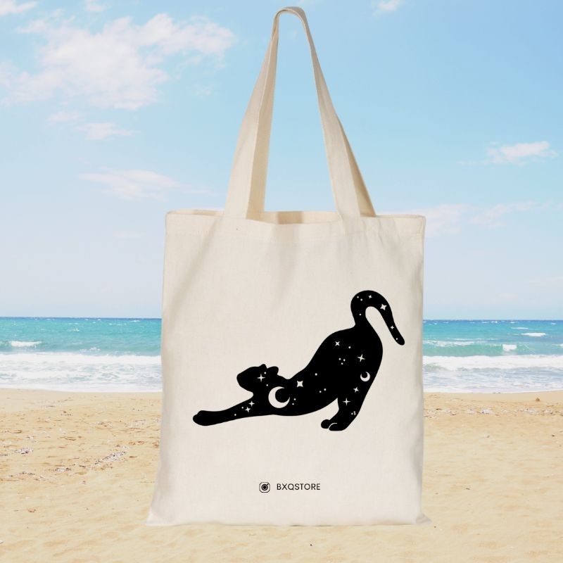 Sacola Feminina Ecobag gato preto | Shopee Brasil