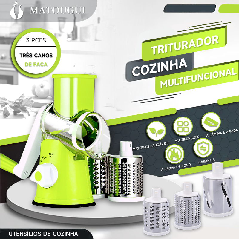 matougui Cortador Fatiador Legumes tabletop 3 Laminas Verduras Ralador ...