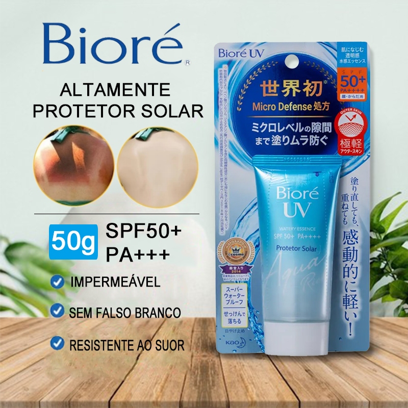 Biore UV Protetor Solar 50g Aqua Rich Protetor Solar Facial Protetor ...