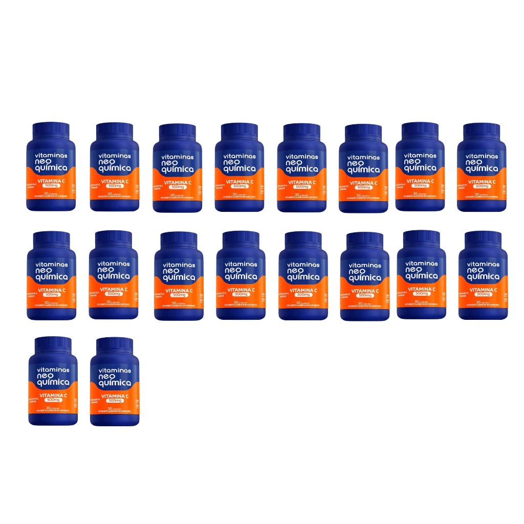 Kit 18 Suplemento Vitamina C 500mg 30Cpr - Neo Quimica | Shopee Brasil