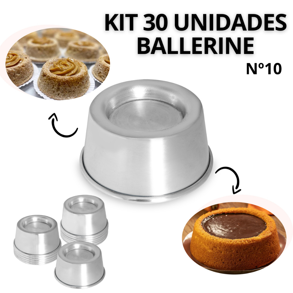 Kit 30 Mini Forminhas N10 Ballerine Bolo Piscininha Confeitaria Forma ...