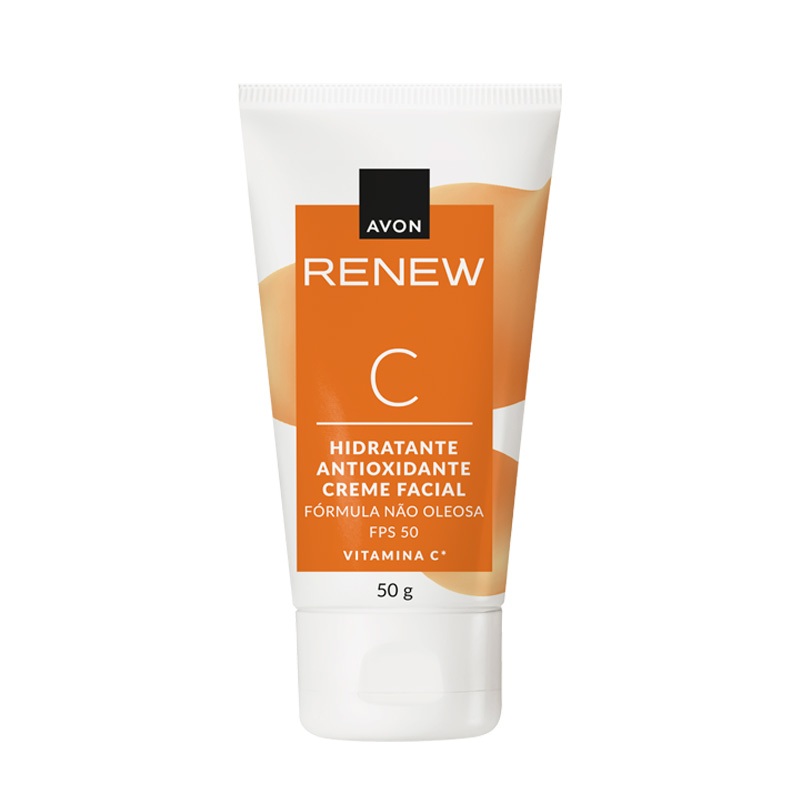 Hidratante Facial Avon Antioxidante com Vitamina C Renew FPS50 - 50g | Shopee Brasil