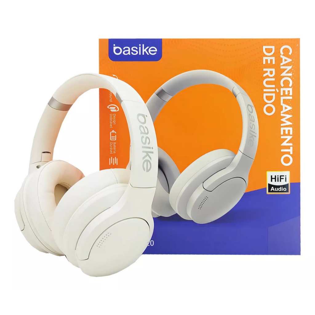 Headphone Bluetooth BASIKE - Fone de Ouvido Sem Fio com Som de ...