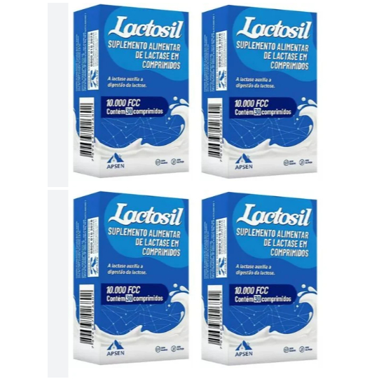 LACTOSIL 10.000 FCC KIT C/4 CXS C/30 COMPRIMIDOS CADA - ENZIMA ...