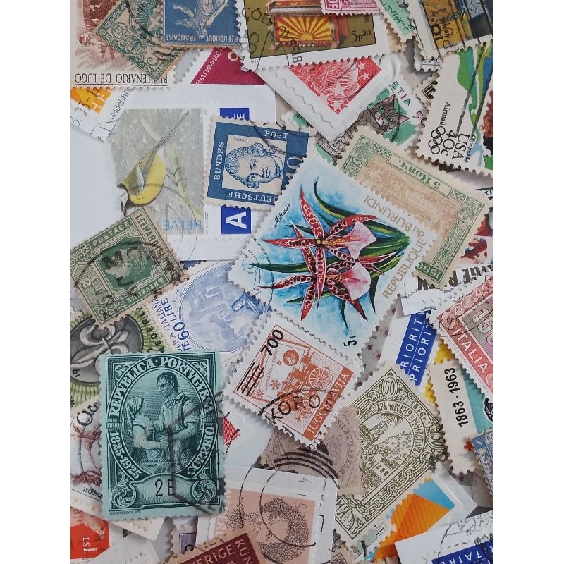 100 selos estrangeiros diversos originais lote 2081 A | Shopee Brasil