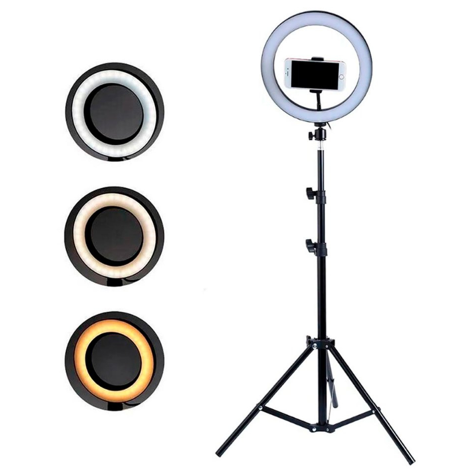 Ring Light Led 10 Polegadas 26cm Portátil Luminária Iluminador Para Vídeos Fotos Youtuber Tik ...