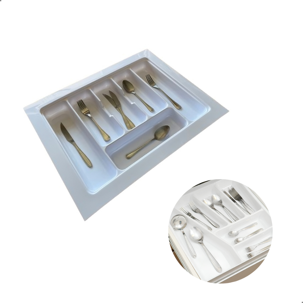 Divisor de Talher Ajustável OG-70 Organizador Gaveta Talheres Branco/Cinza/Preto Moldplast ...
