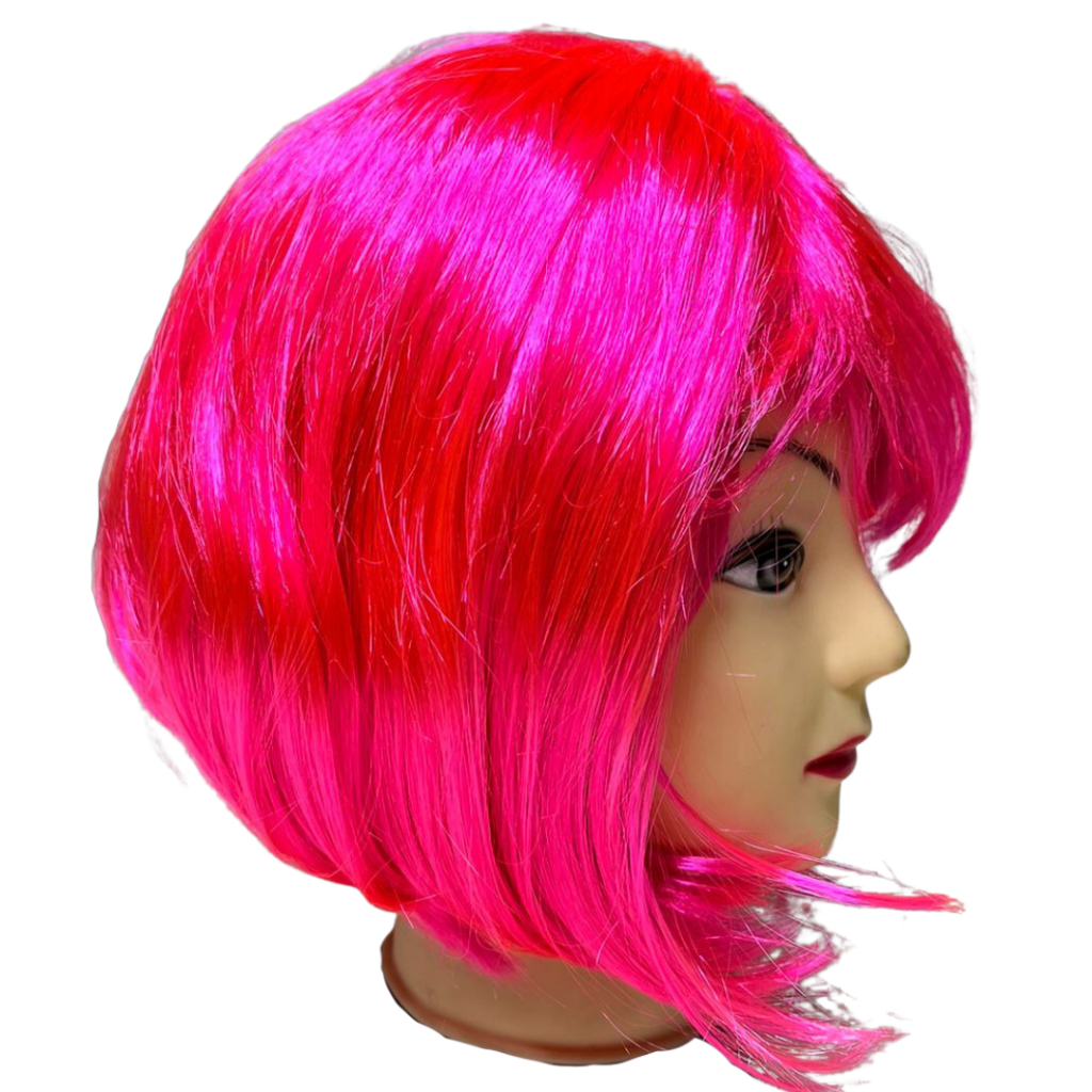 Peruca Bob Cut Curta Colorida 28 cm Carnaval | Shopee Brasil