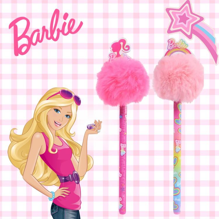 Caneta Gel Barbie Pompom 0.7mm 905529 TRIS | Shopee Brasil