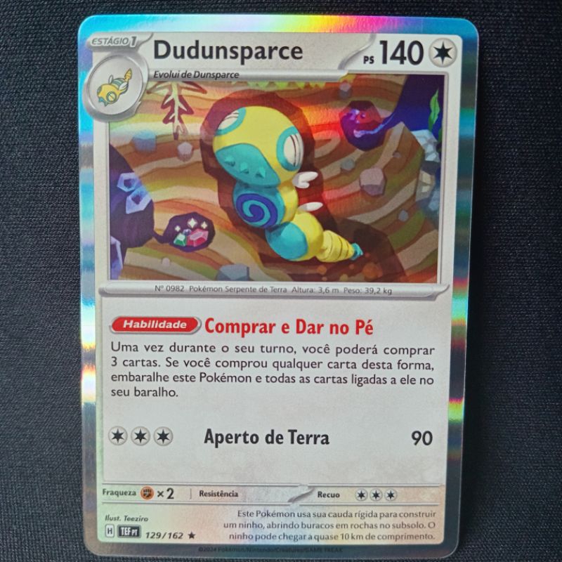 Dudunsparce Carta Pokémon Holográfica Original TCG | Shopee Brasil