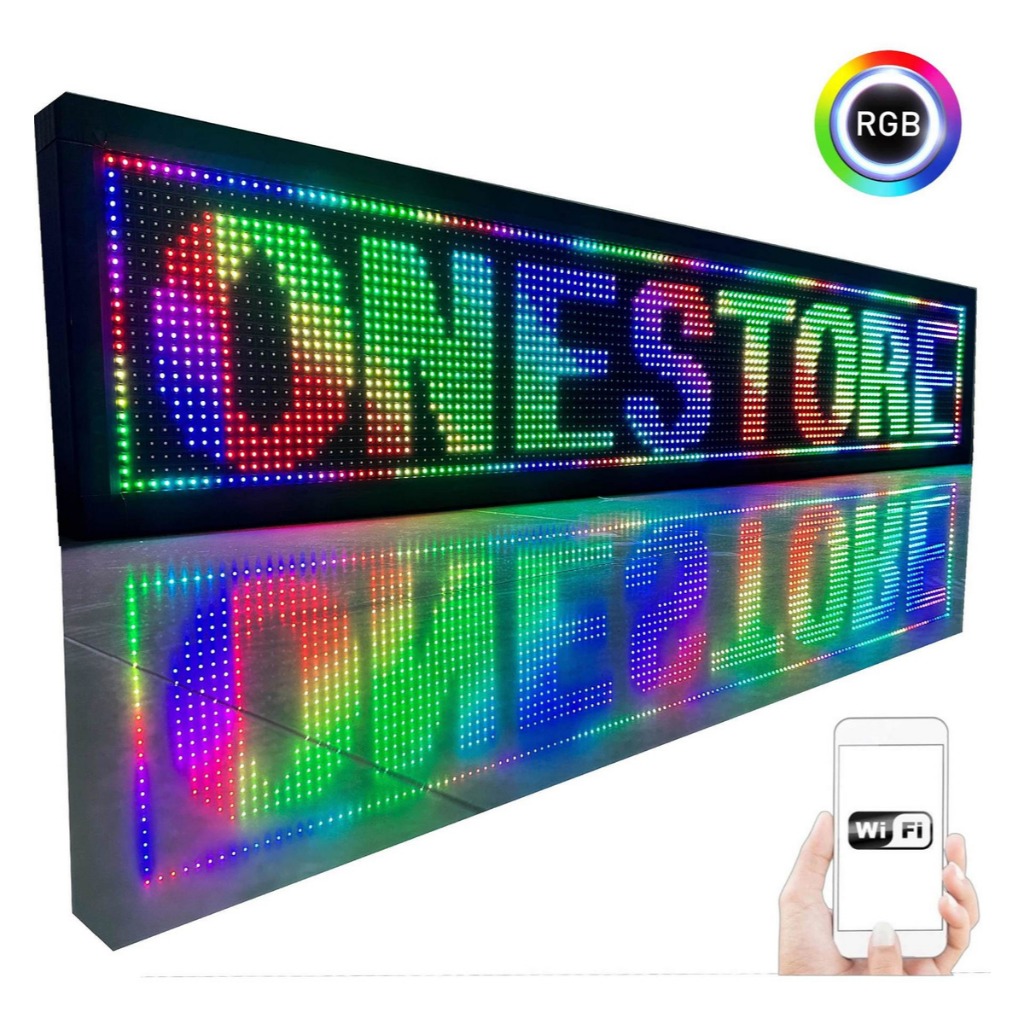 Painel De Led Letreiro Digital 70x20 Interno Rgb Wi-fi | Shopee Brasil