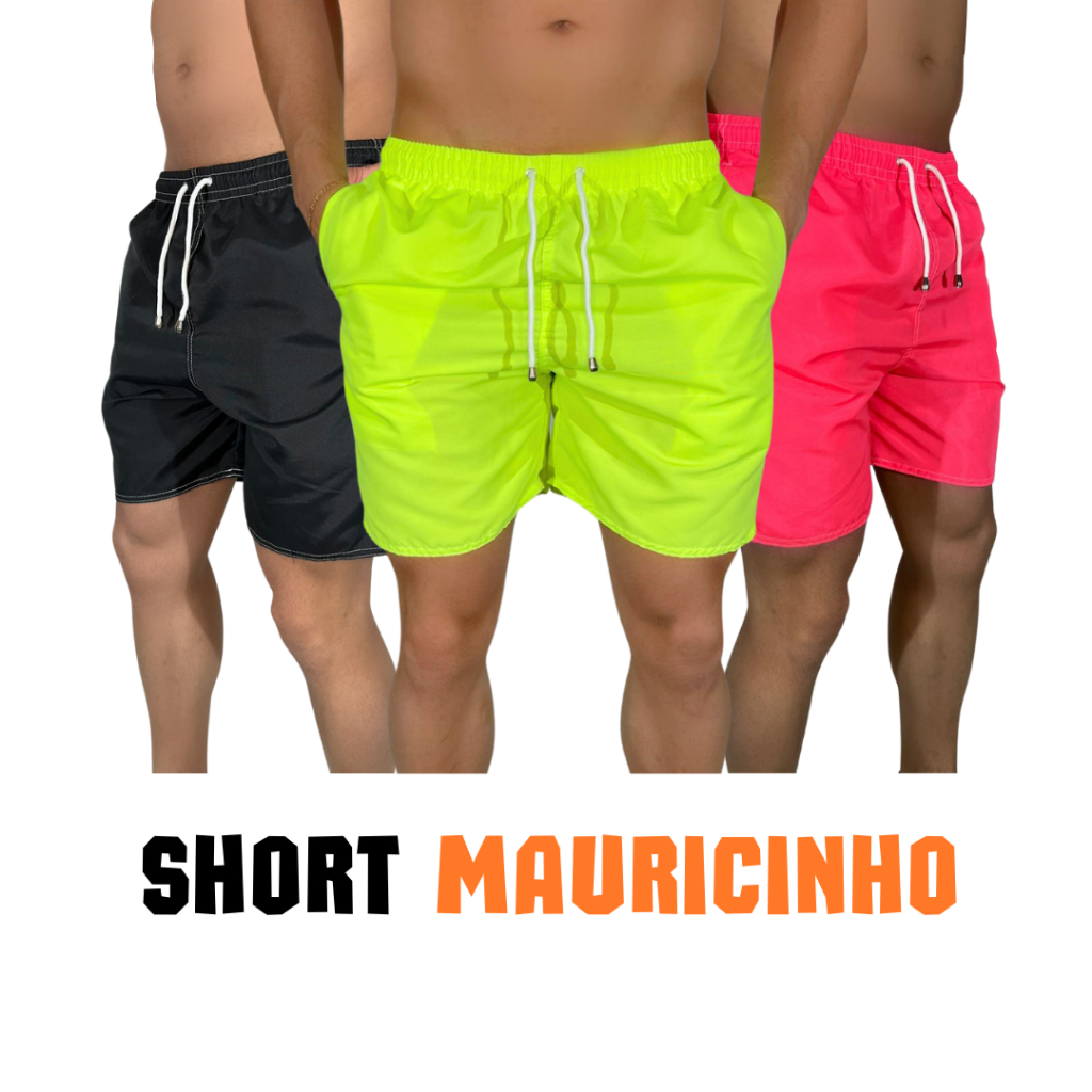 Short Mauricinho Masculino Tecido Liso 2C | Shopee Brasil