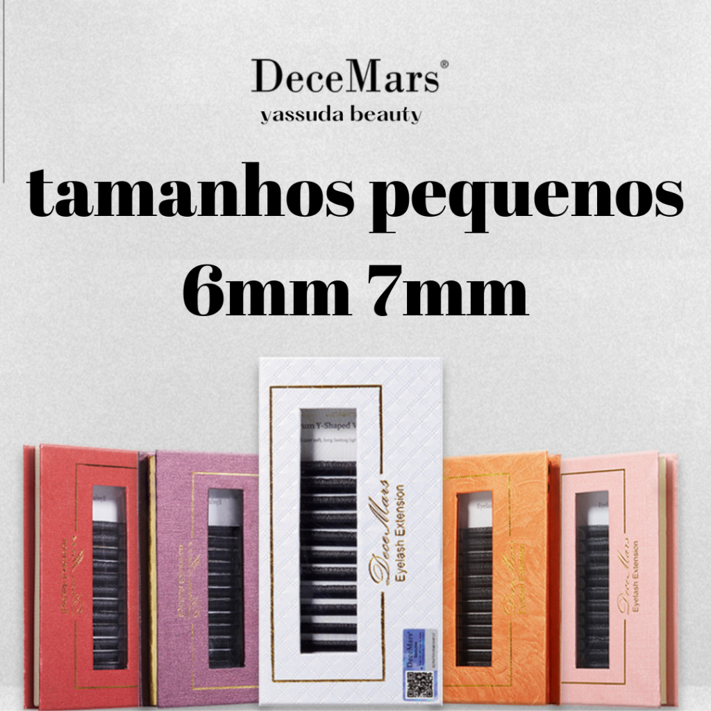 fio DECEMARS tamanhos PEQUENOS 7mm 6mm YY volume brasileiro 3D, 4D , 5D ...
