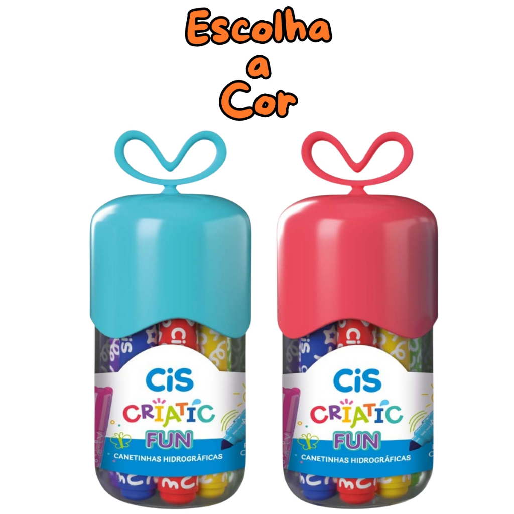 Canetinha Marcador Hidrográfica Cis Criatic Fun - Escolha a Cor | Shopee Brasil