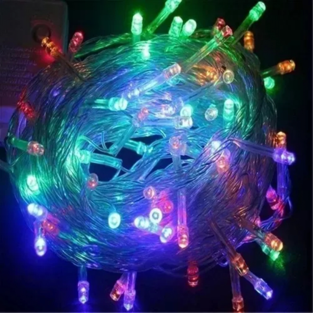 Pisca Pisca Luzes de NATAL LED Colorido 8 Funções 9 Metros Fio ...