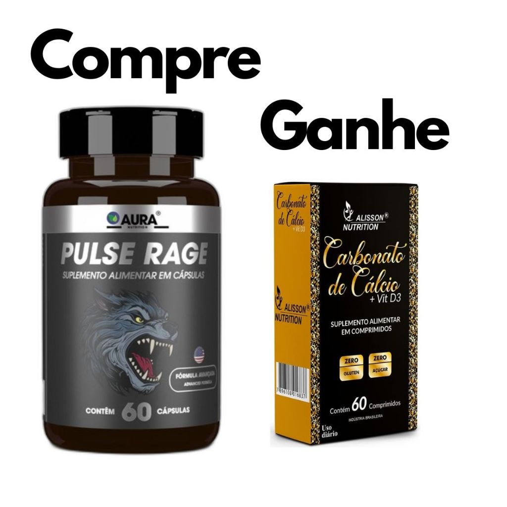 Mais Testo Pulse Rage 60 Cápsulas Aura Nutrition | Shopee Brasil