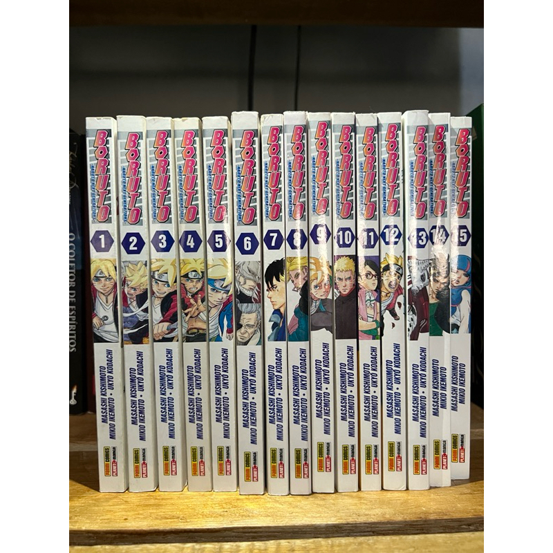 Boruto Mangá Coleção do Volume 1 ao 15 em boas condições | Shopee Brasil
