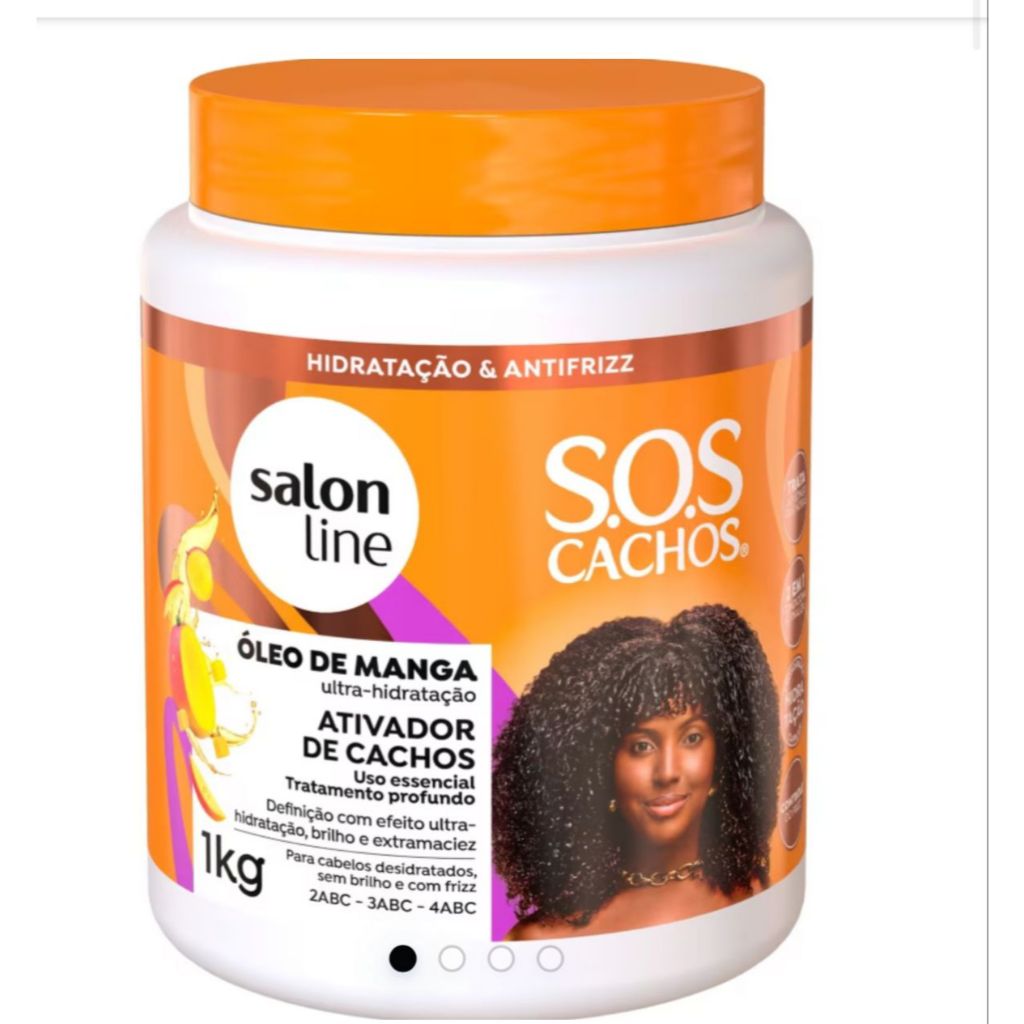 Ativador de Cachos SOS Cachos Óleo de Manga Salon Line 1kg | Shopee Brasil