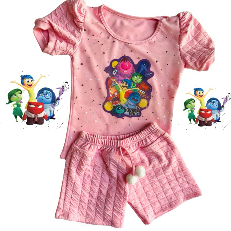 Conjunto Divertidamente/Stitch Verão Blogueirinha | Shopee Brasil