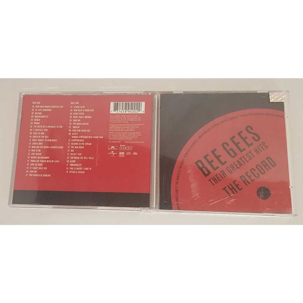 CD Duplo Bee Gees Their Greatest Hits The Record | Shopee Brasil