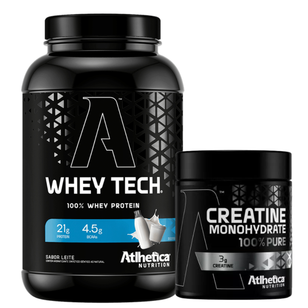 Kit Whey Tech 900g + Creatina Monohidratada 200g - Atlhetica Nutrition ...