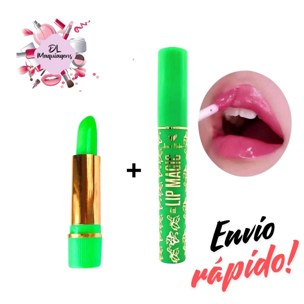 Kit Gloss+Batom Mágico Da Vovó 24h Efeito Mágico | Shopee Brasil