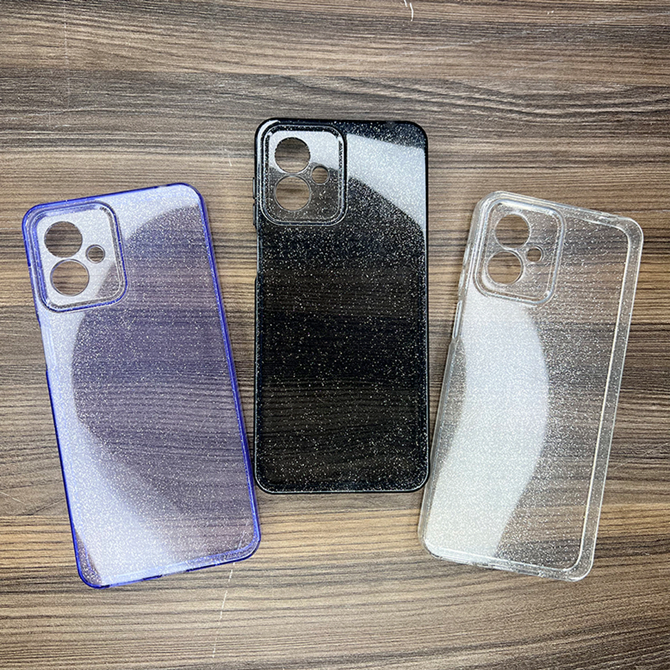 Capa Moto G84 Glitter com Proteção de Câmera Brilhante Transparente ...