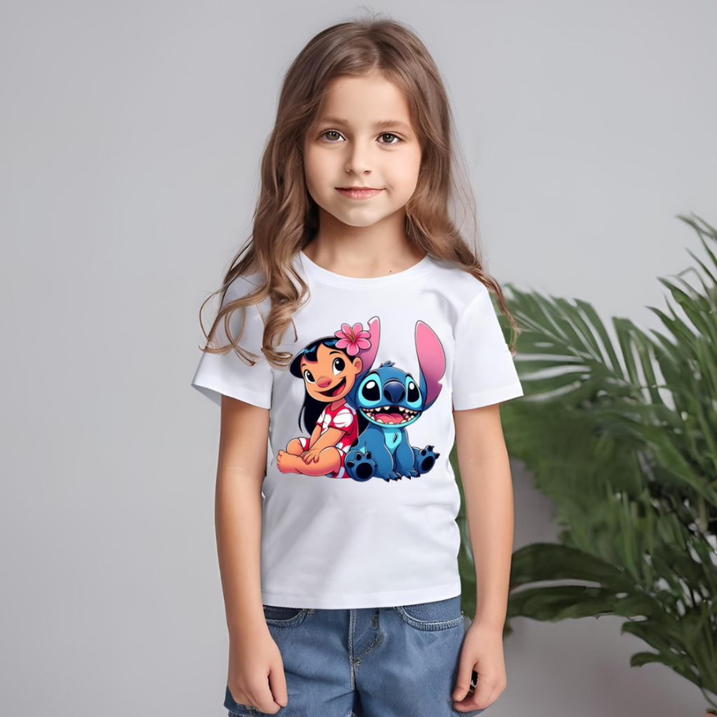 Camiseta T-shirt Blusa INFANTIL UNISSEX LILO Moda Gringa Kids SUBLI | Shopee Brasil