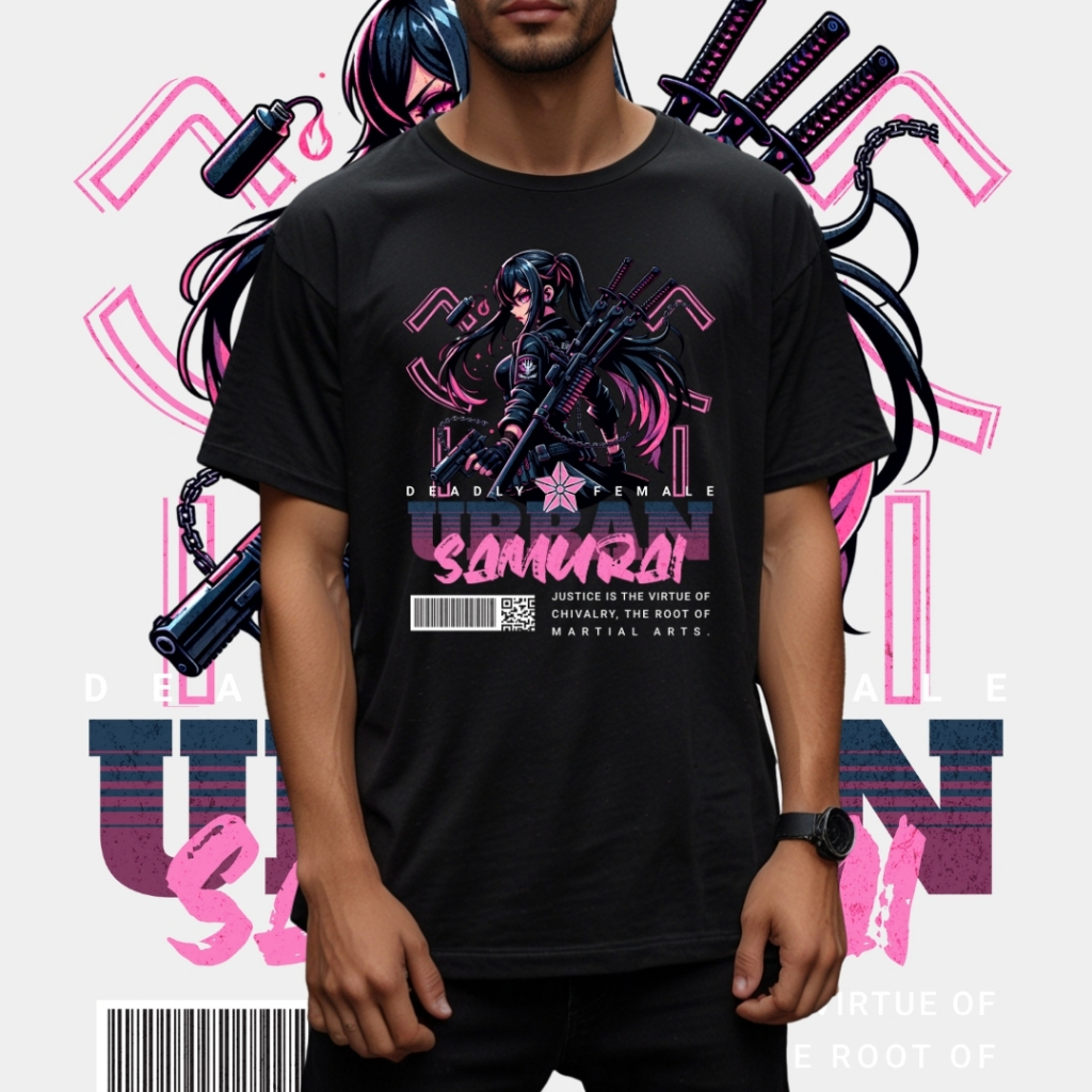 Camiseta Long Size Streetwear Samurai | Shopee Brasil