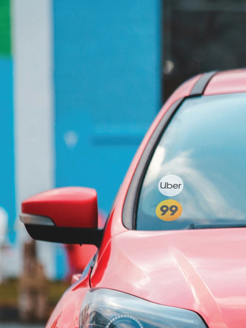 Adesivos Uber E 99 Externos Para Motorista De Aplicativo | Shopee Brasil