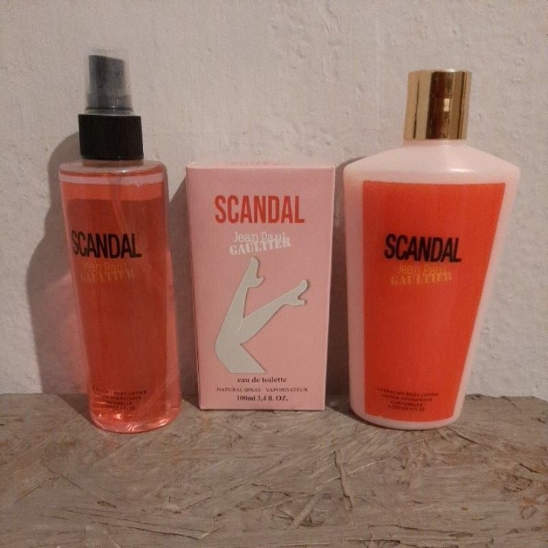 Kit Scandal Perfume 100ml + Creme Hidratante 250ml + Body Splash 250ml ...