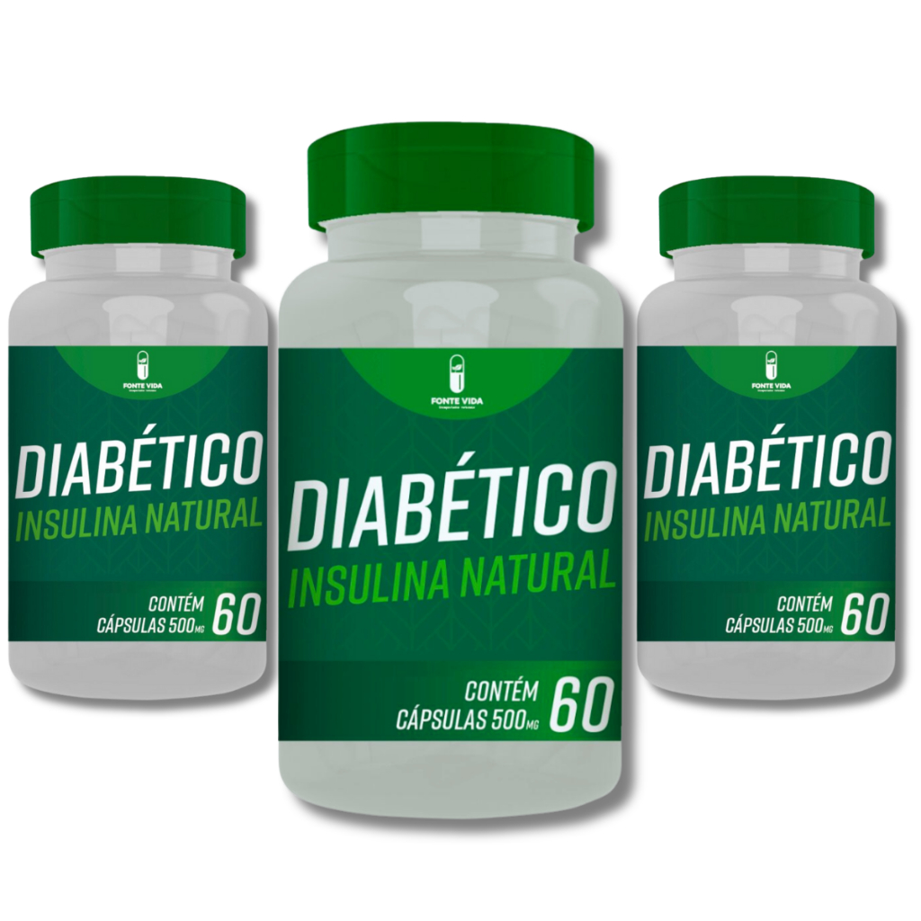 Kit 03 Diabético Insulina Vegetal 500mg 180 Cápsulas | Shopee Brasil