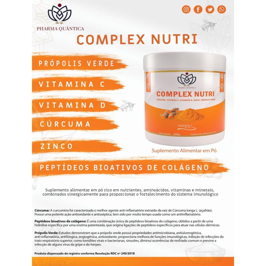 Suplemento Alimentar em pó de Cúrcuma Complex Nutri Pharma Quântica ...