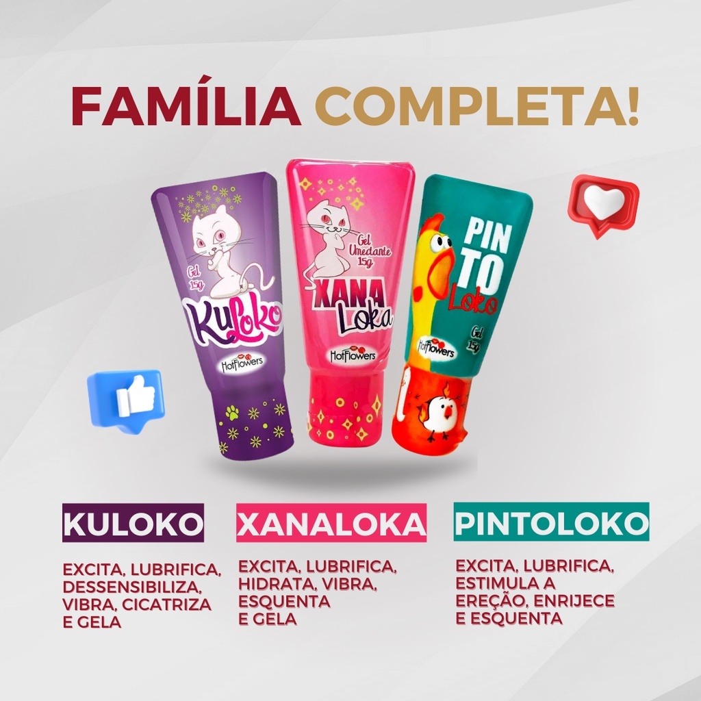 Gel Excitante XanaLoka +PintoLoko +Kuloko( 1 Gel Excitante 1 Gel ...
