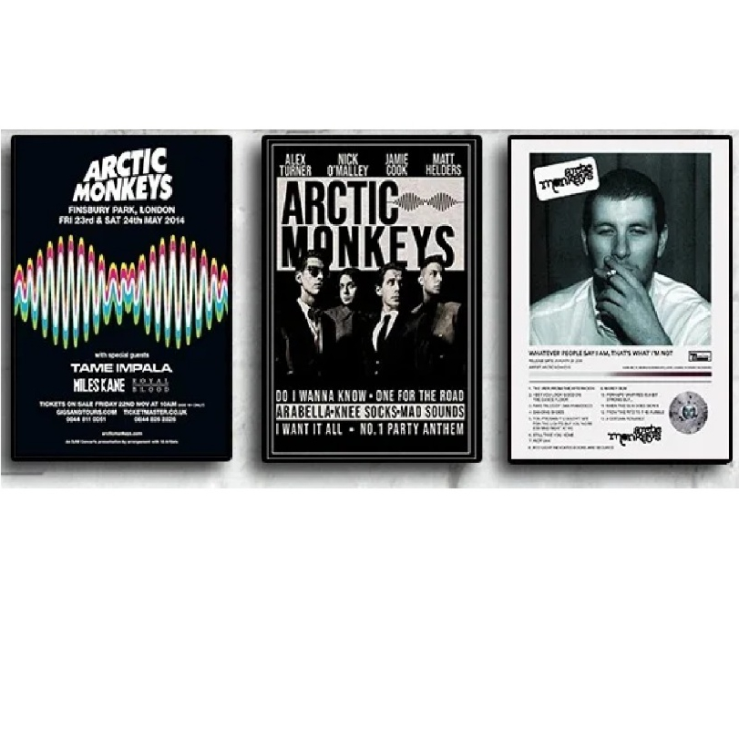 Quadros decorativos Music, Arctic Monkeys Cartaz, Rapper Estético (3 ...