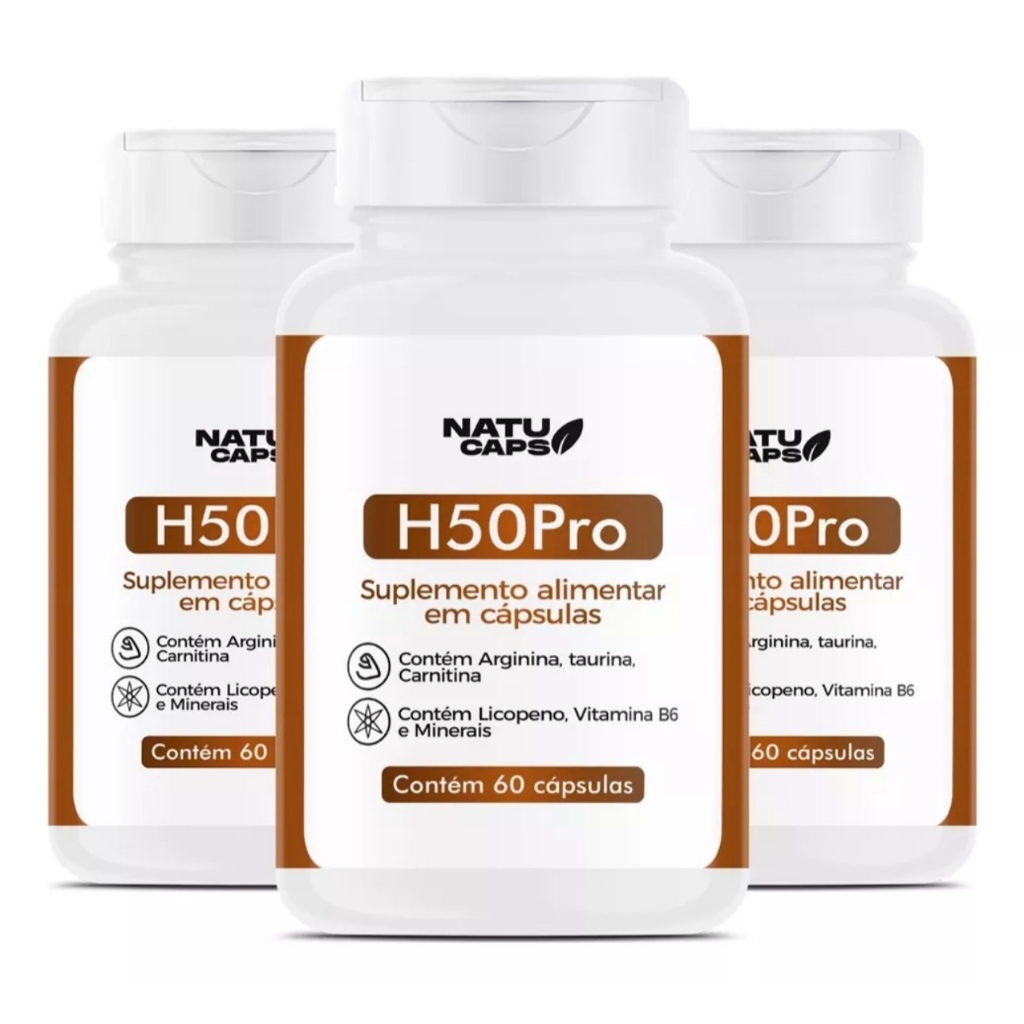 KIT 3 H50 PRO -180 Cápsulas | Shopee Brasil