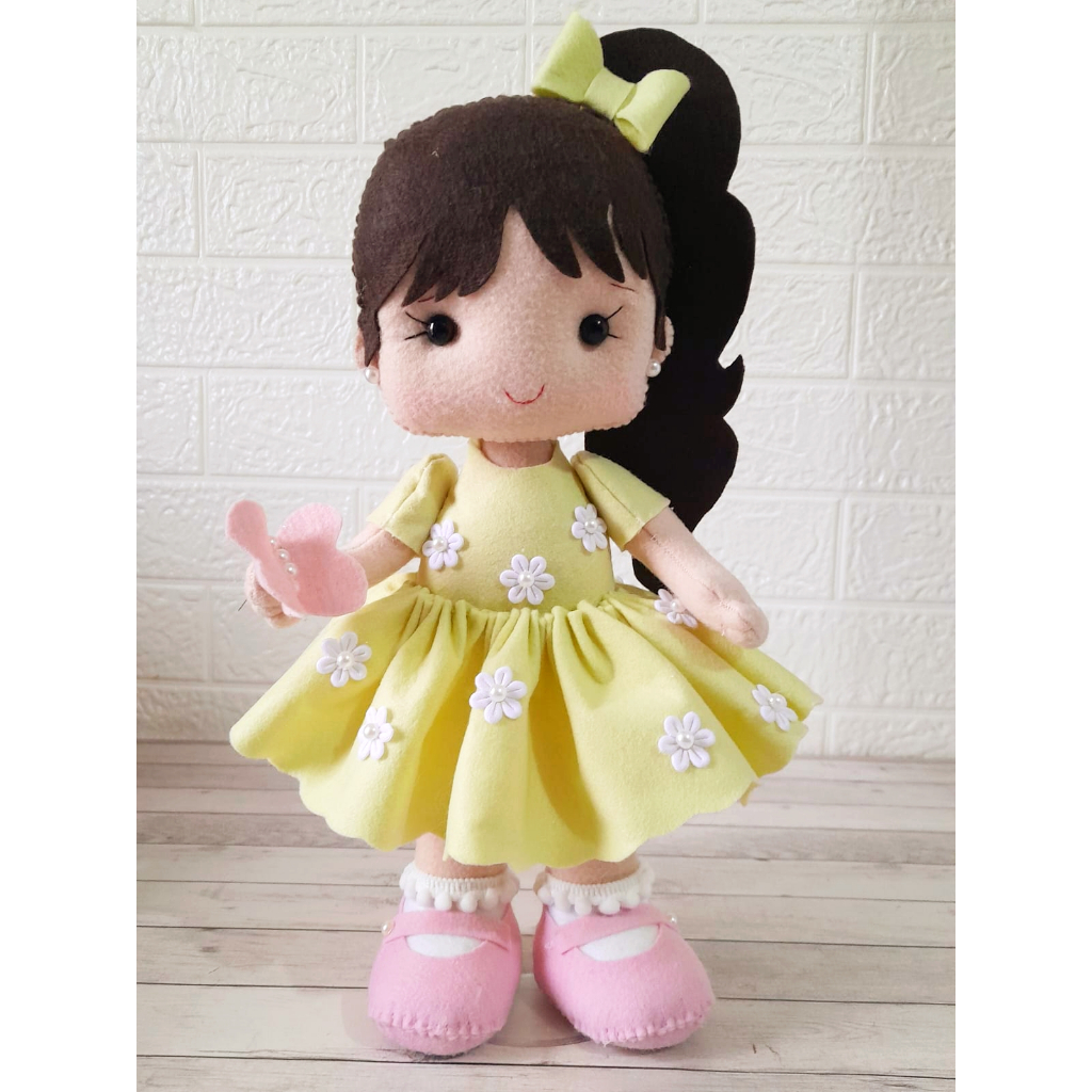 Boneca Borboleta em felto jardim encantado Decoração de festas | Shopee ...