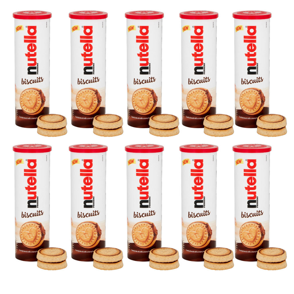 10 Biscoitos Nutella Biscuits Tubo 166g Importado Europa | Shopee Brasil