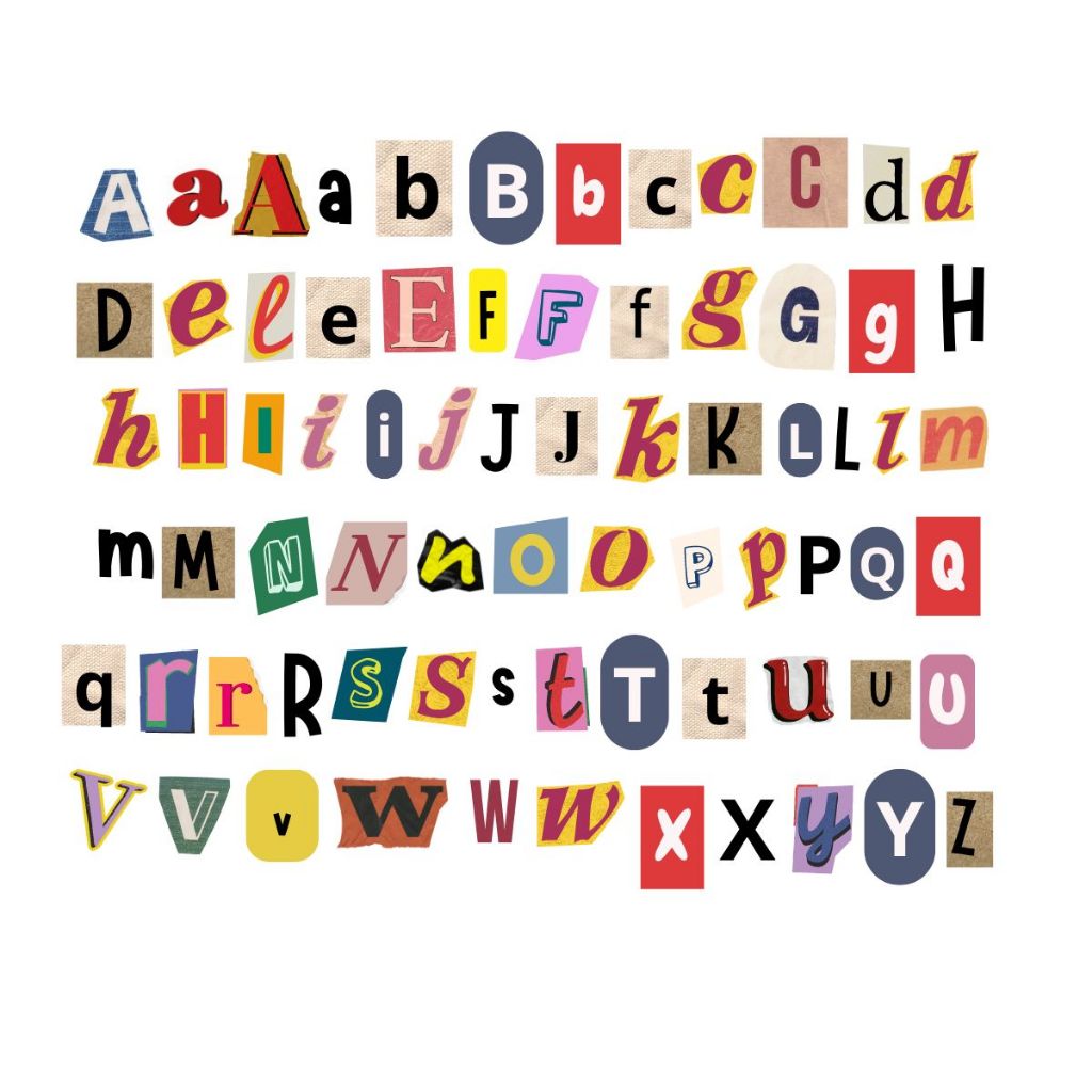 Cartela Letter Stickers Adesivo De Letras Para Decoração Scrapbook ...