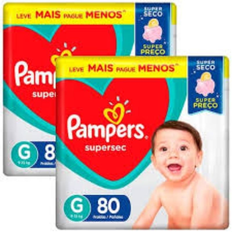 pampers supersec g 160 unidades | Shopee Brasil