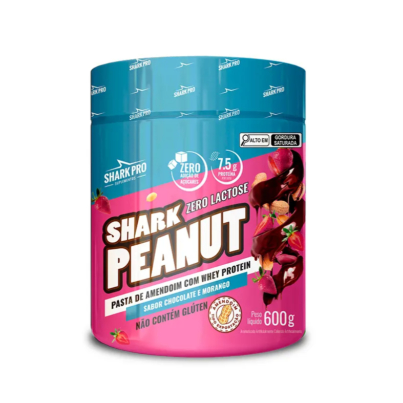 Pasta De Amendoim Shark Peanut - Sabor: Chocolate com Morango | Shopee ...